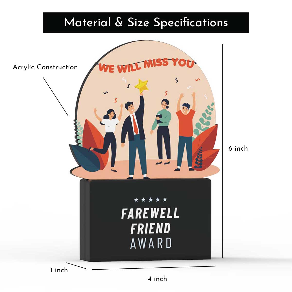 Farewell Friend Award – Engrave - Awards and More